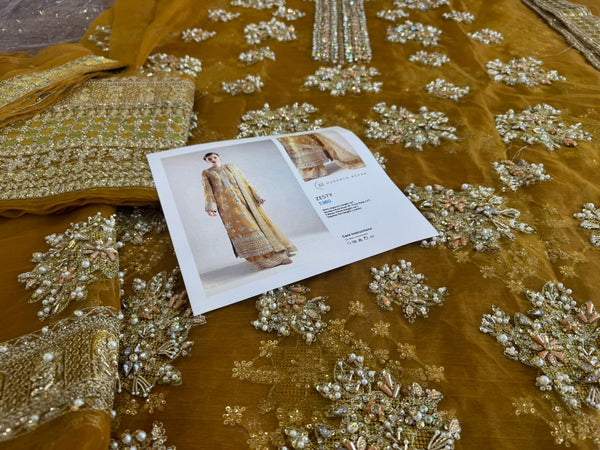 Hussain Rehar Luxury Lawn 2025 | Golden Majesty – Labels Eid Edit Excl ...